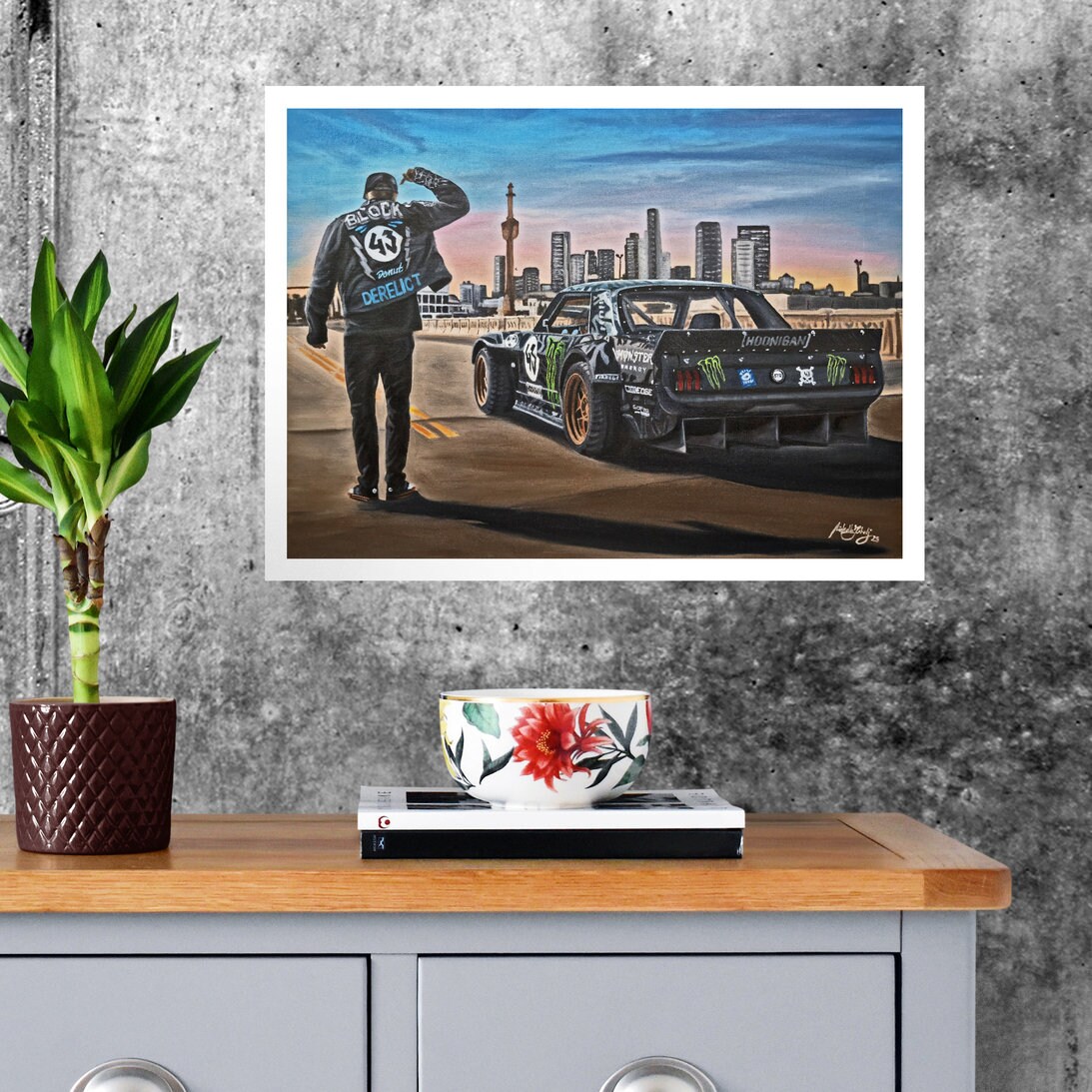 Ken Block Print of Painting, Ken Block, Legend Drifter Motorsports ...