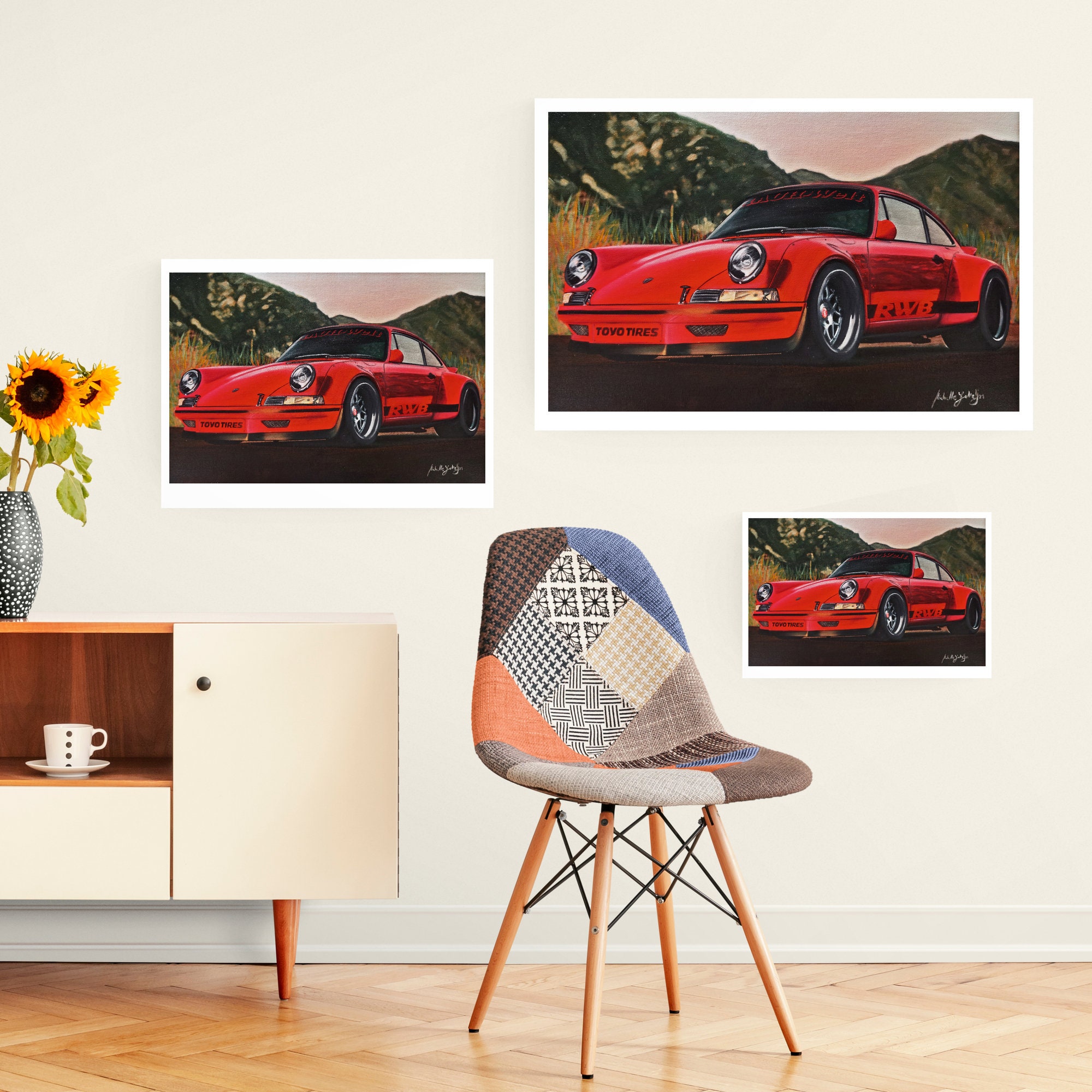 Porsche Porsche 911 RWB Print Home Decor Wall Art Automotive - Etsy