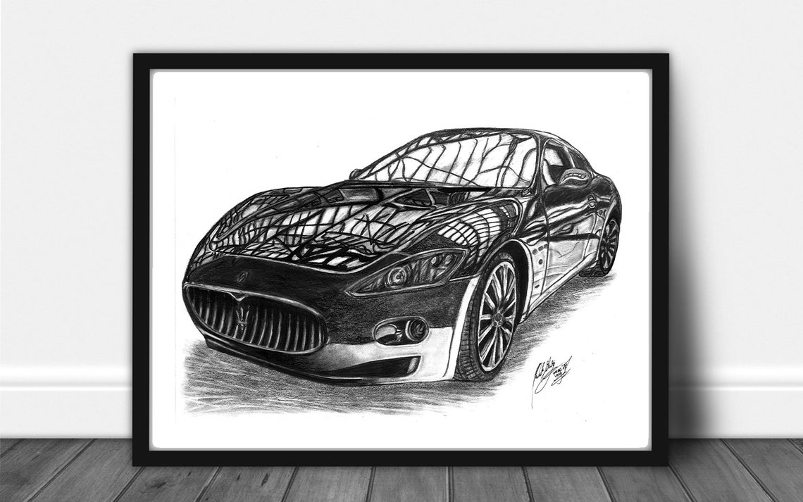 Maserati Print Home Decor Wall Art Automotive Decor Fine - Etsy
