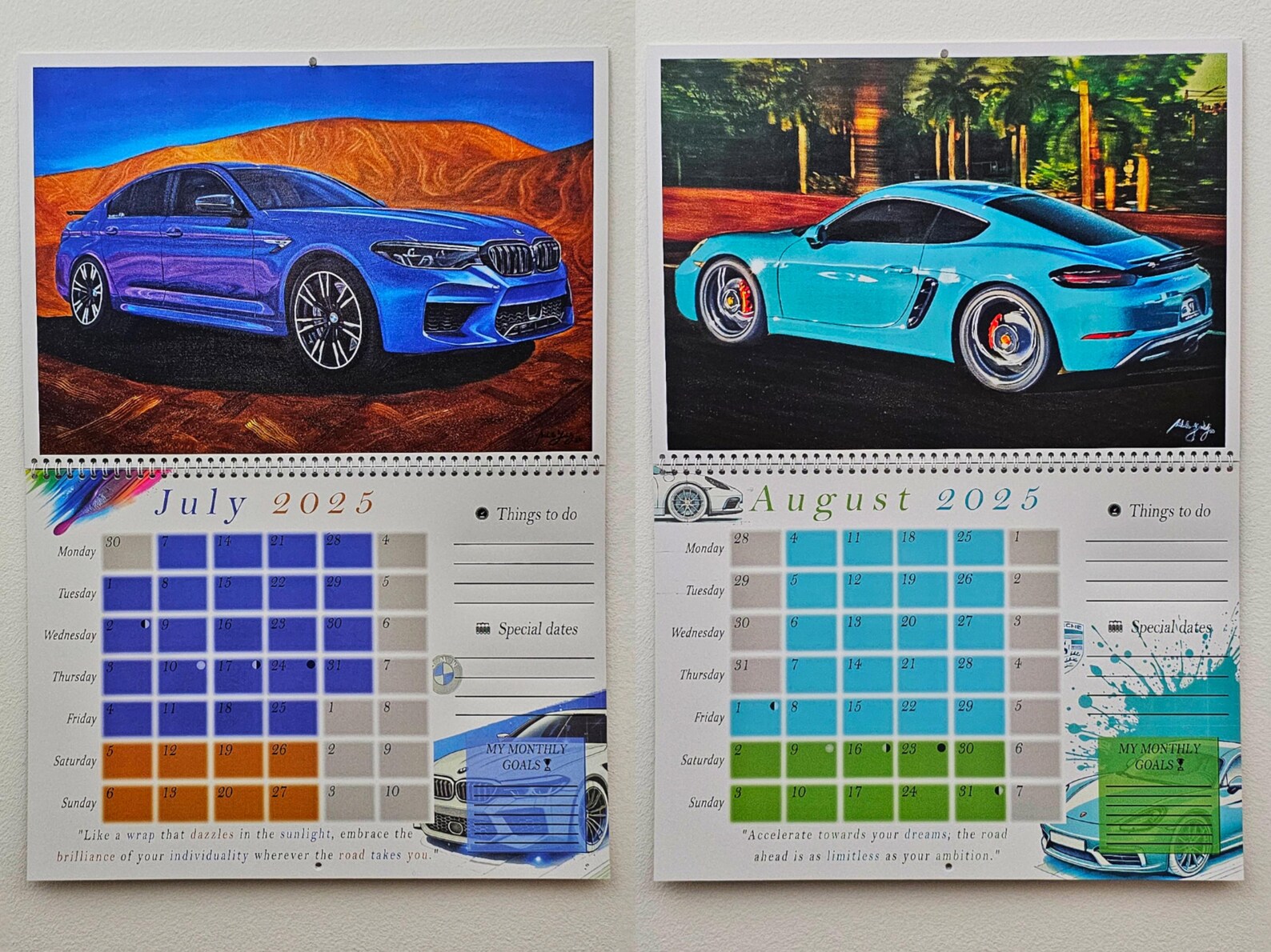 Limited Edition 2024 Signed Calendar, Car Lover Calendar, Gift for a a ...