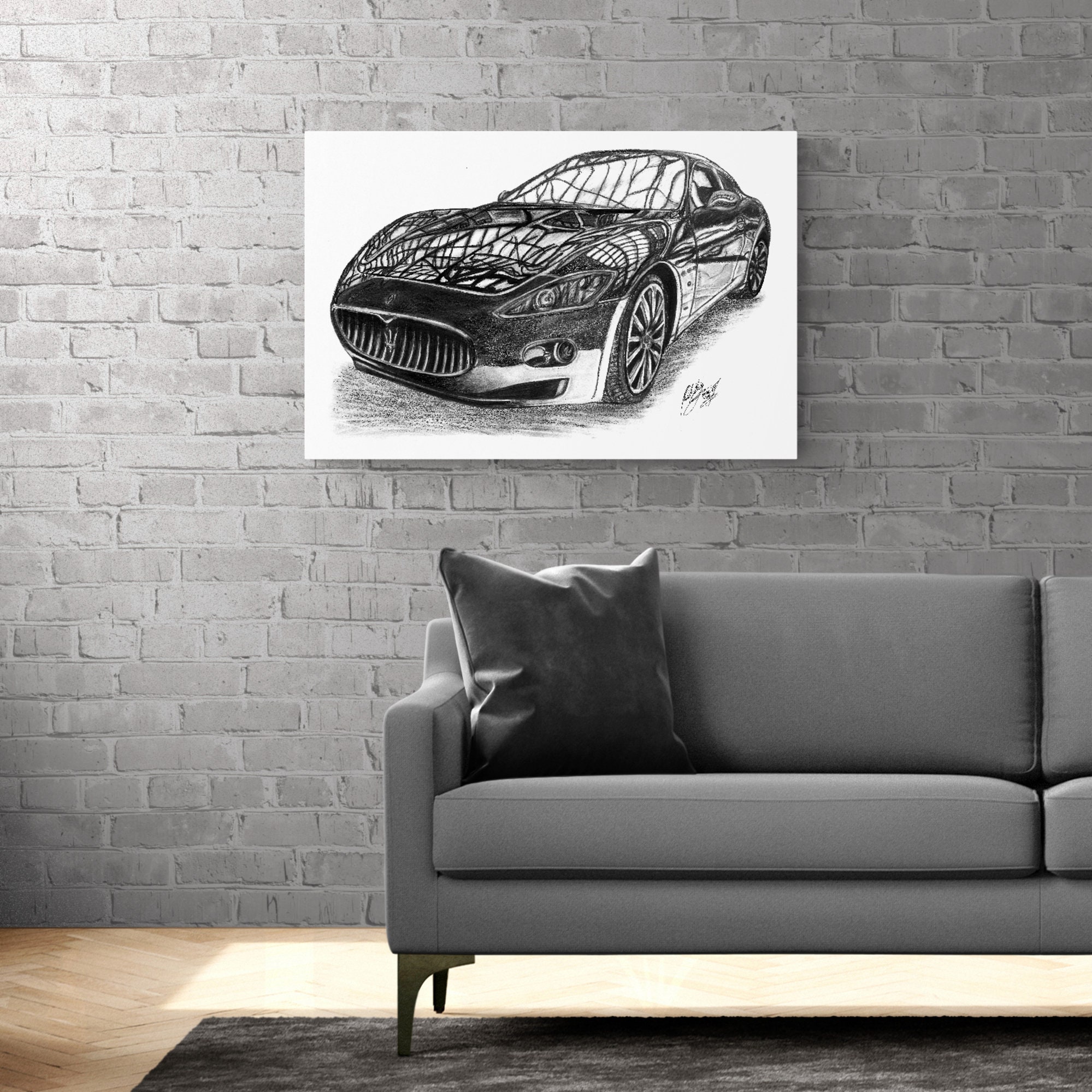 Maserati Print Home Decor Wall Art Automotive Decor Fine - Etsy