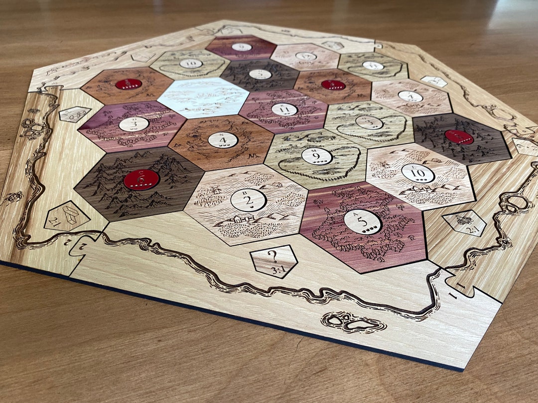 Custom Wood Settlers Board | 2-6 Players | Free Personalization - Etsy