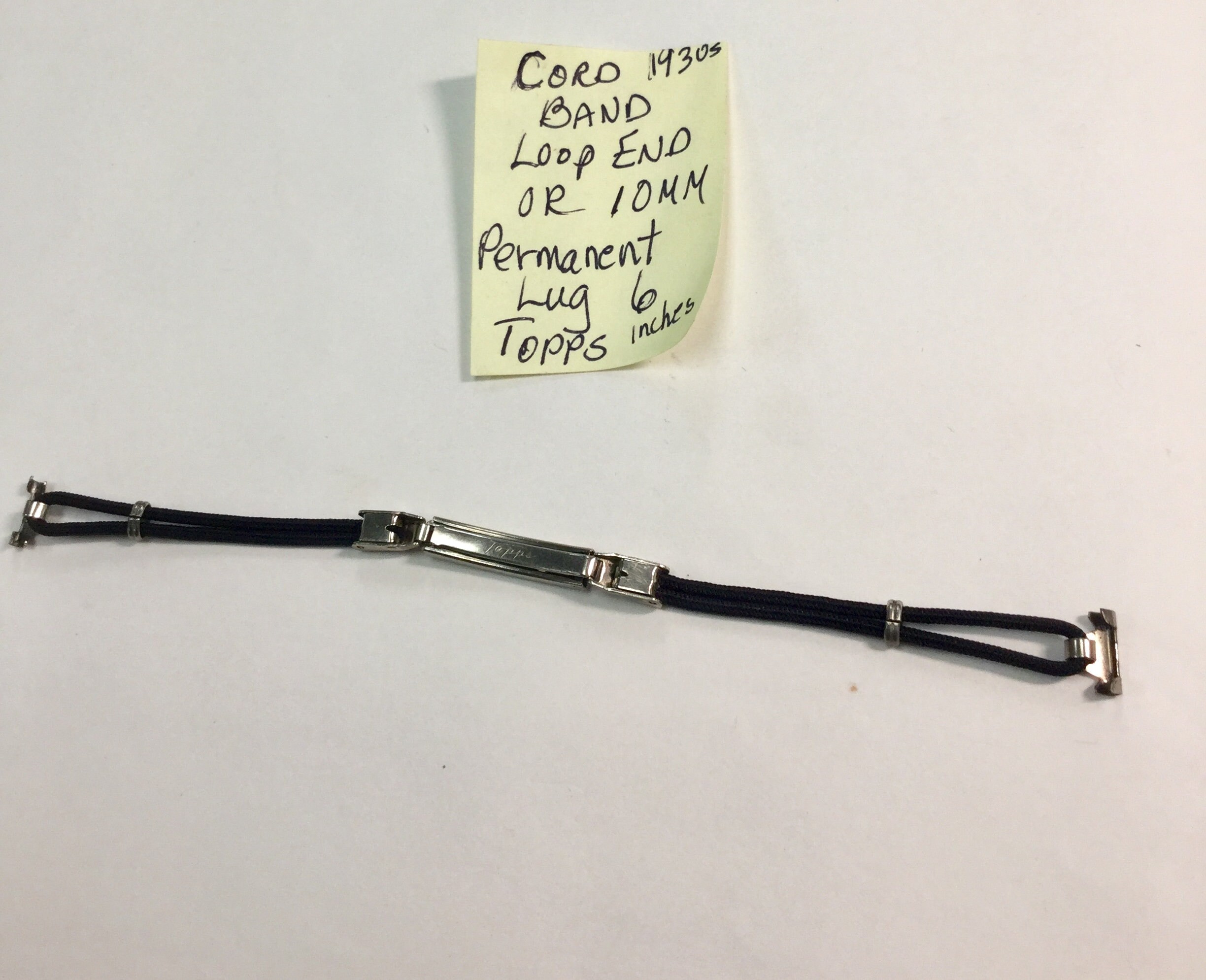 1930s Ladys Cord Watch Band Fits Loop End or 10mm Permanent Lug Watch 6 ...