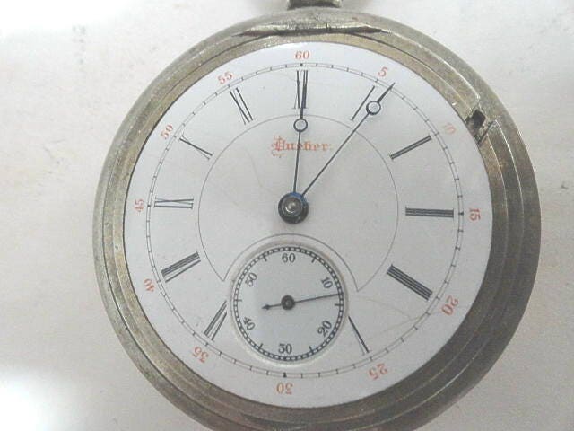 1902 Dueber Hampden Pocket Watch 15 Jewel Lever Set Movement Running ...