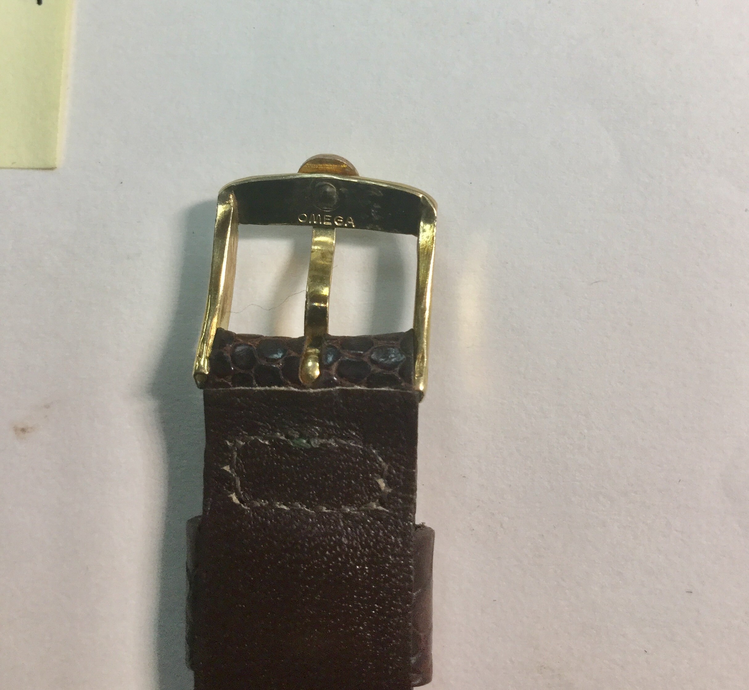1960s Omega Buckle with 19mm Genuine Lizard Band 9 inches total
