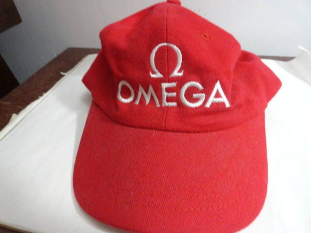 Vintage Omega Watch Co Promotional Ball Cap Red Adjustable