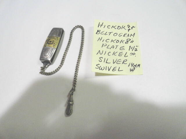 1920s Hickok Beltogram Pocket Watch Chain Nickel Plate with Nickel ...