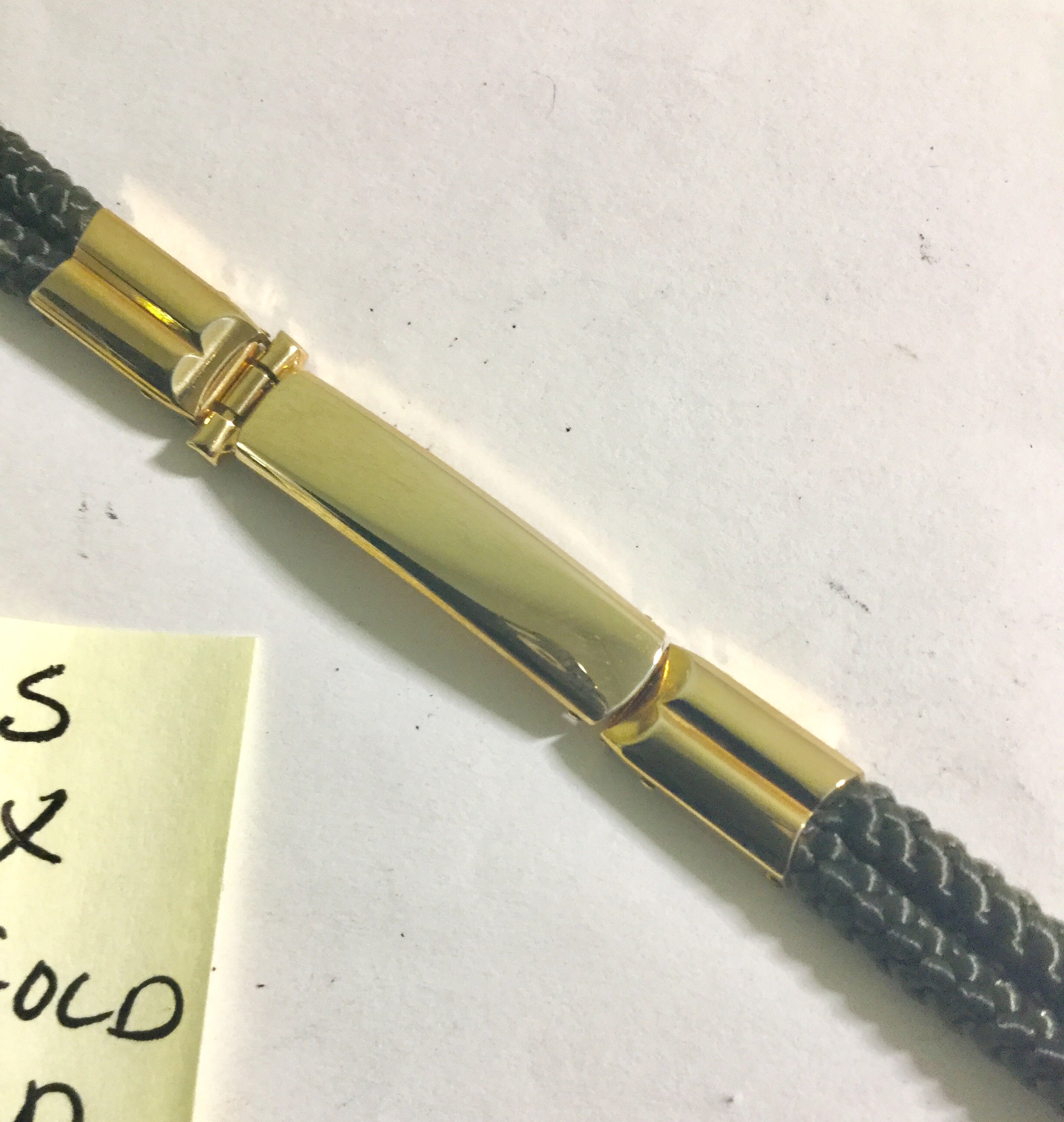 1940s Gemex Rose Gold Filled Loop End Cord Band 5 1/2 inches