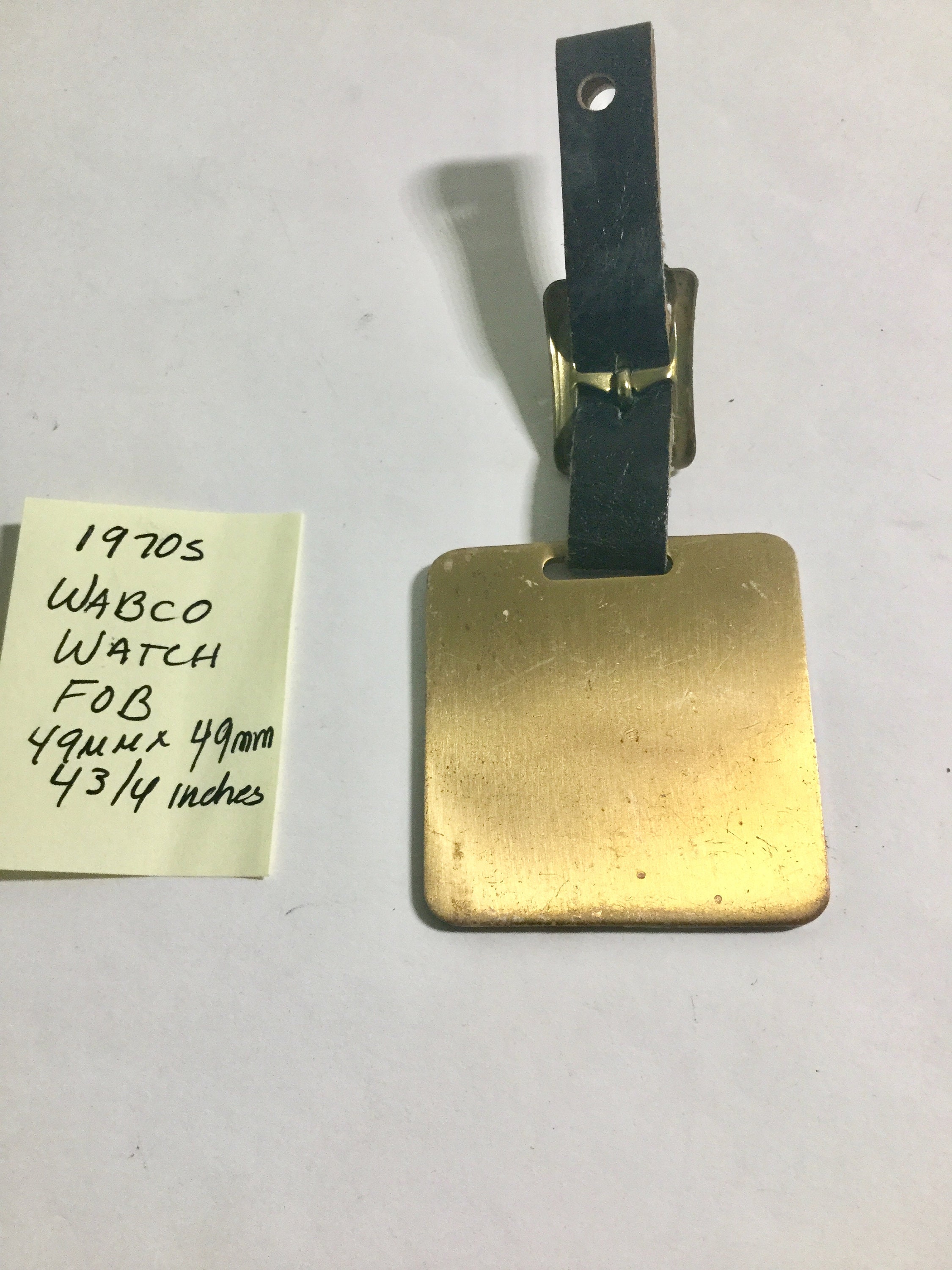 1970s Pocket Watch Fob WABCO 49mm 4 3/4 inches