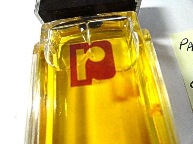 Vintage 1980s Paco Rabanne Paris eau de Metal Perfume 20ml .67 oz 3 1/2 ...
