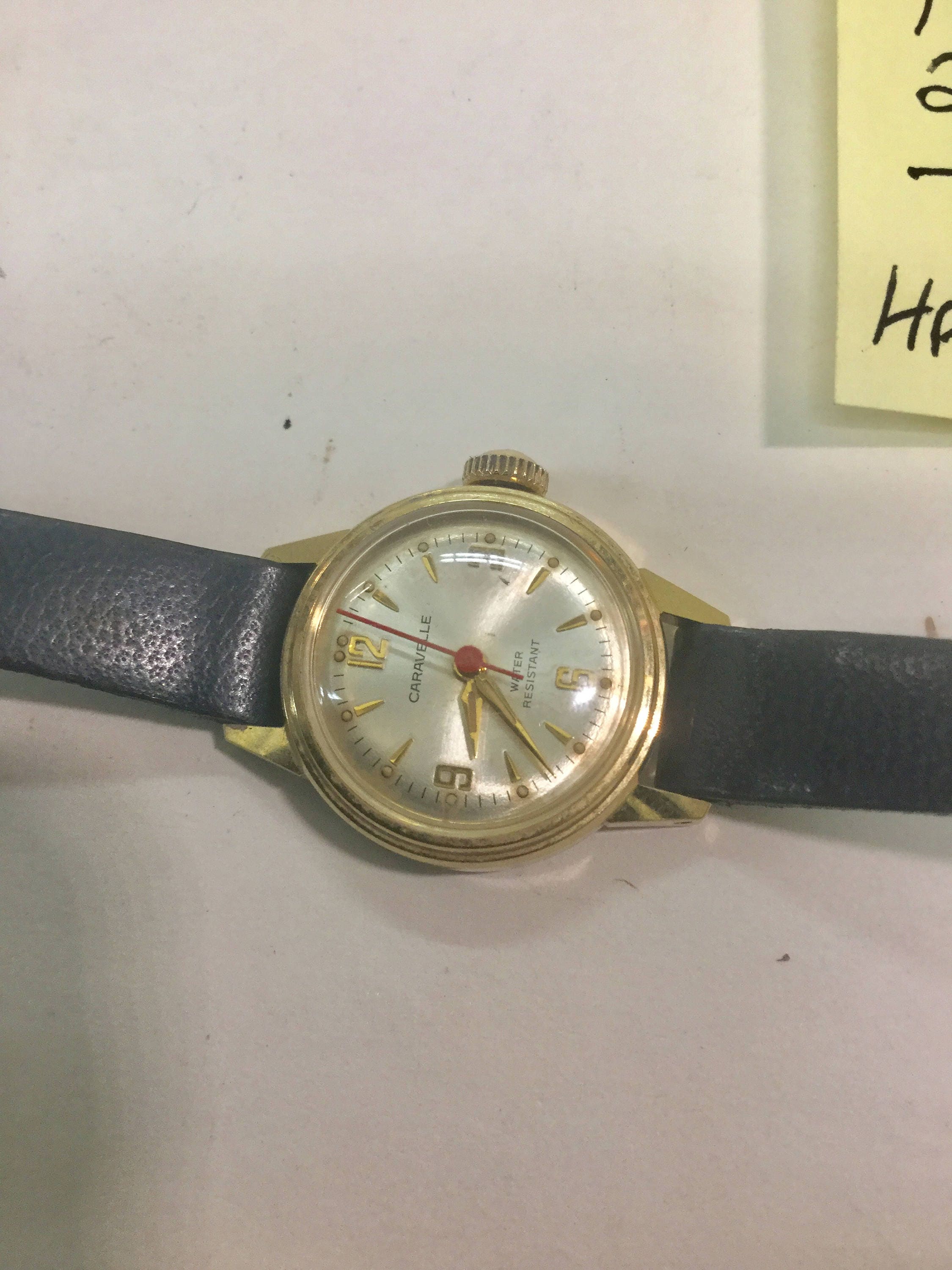 1970 Caravelle by Bulova Nurses Style Red Sweep Second Hand 22mm Hand Wind