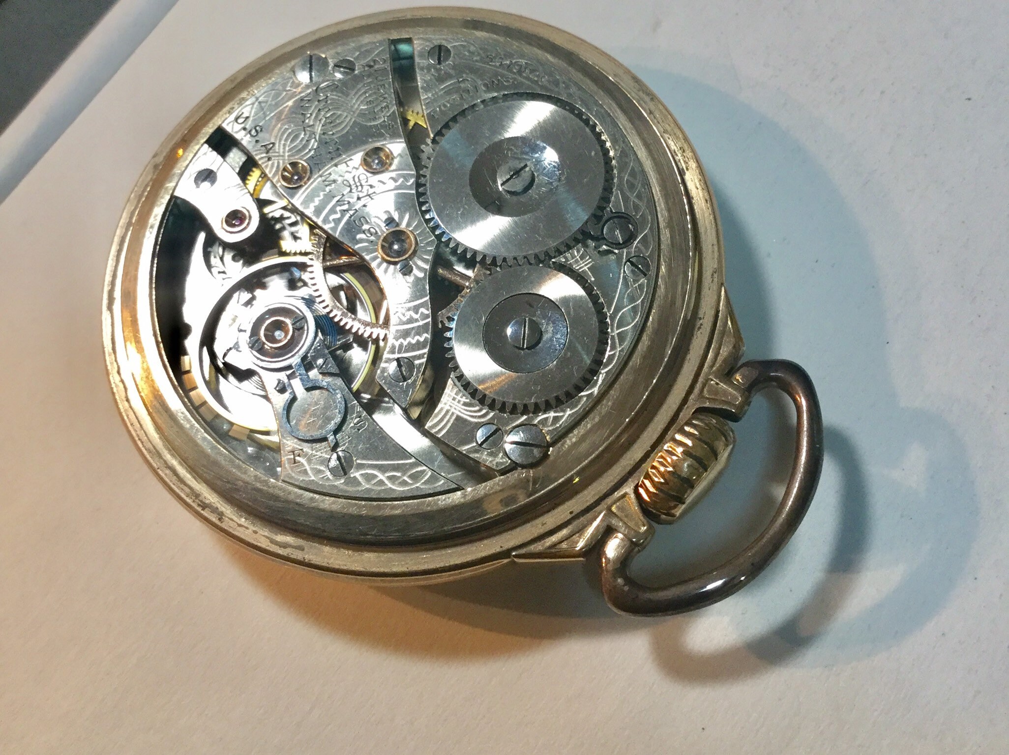 1926 Waltham Crescent Street 21J Railroad Pocket Watch 16S Lever Set ...