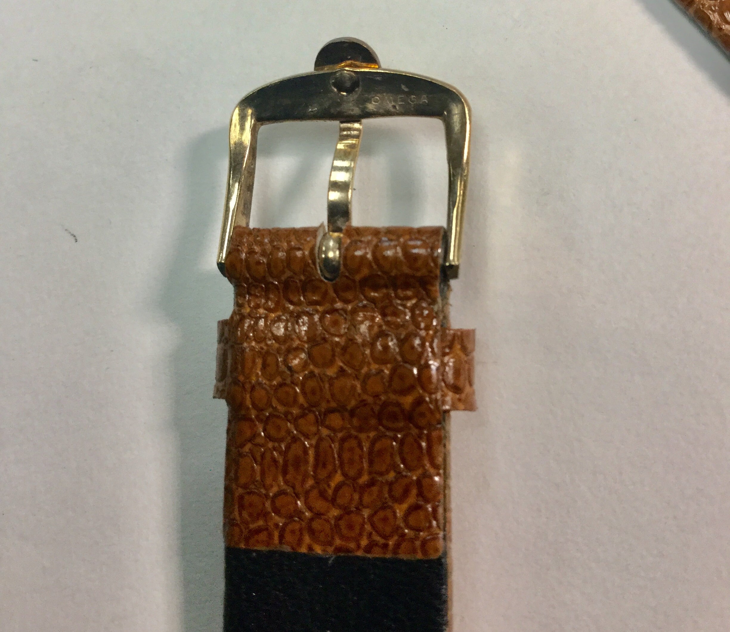 1950s Gold Filled Omega Buckle with 18mm Hadley Roma Band