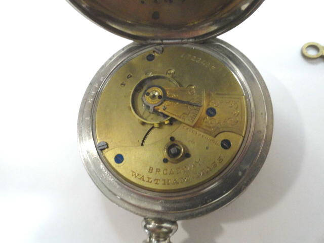 1889 American Waltham Broadway Model Key Wind Key Set Pocket Watch 18 ...