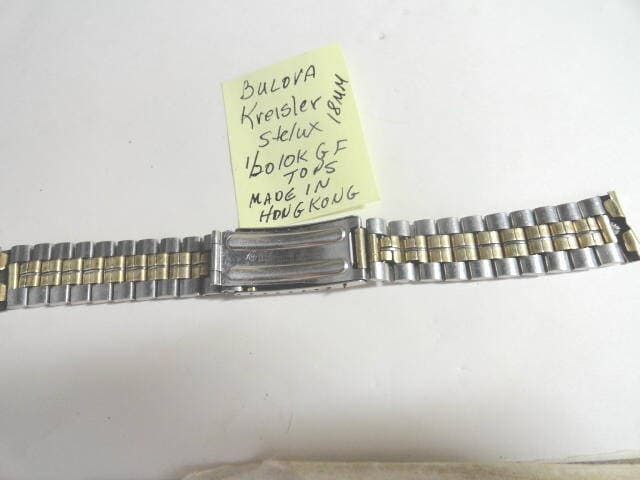 Vintage 1960s Bulova Kreisler Stelux Gold Filled Watch Band 18mm 6 1/2 ...