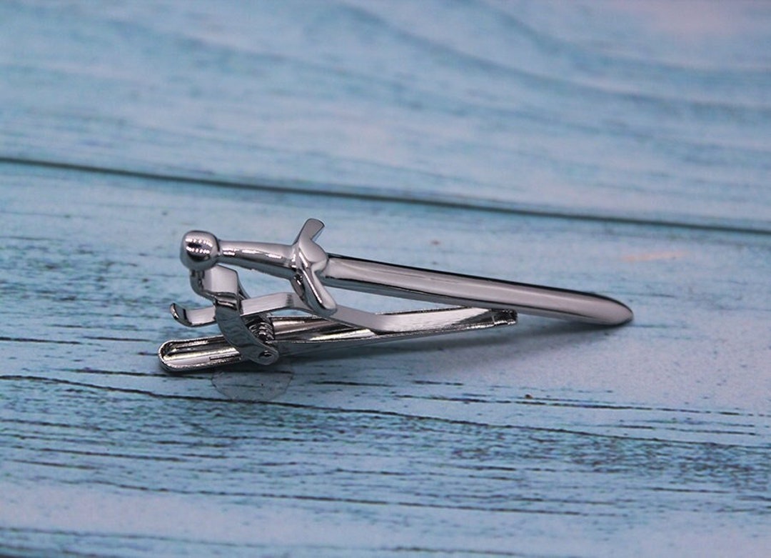 Long Sword Tie Clip for Men Novelty Tie Bar Clip for Men and Boys ...