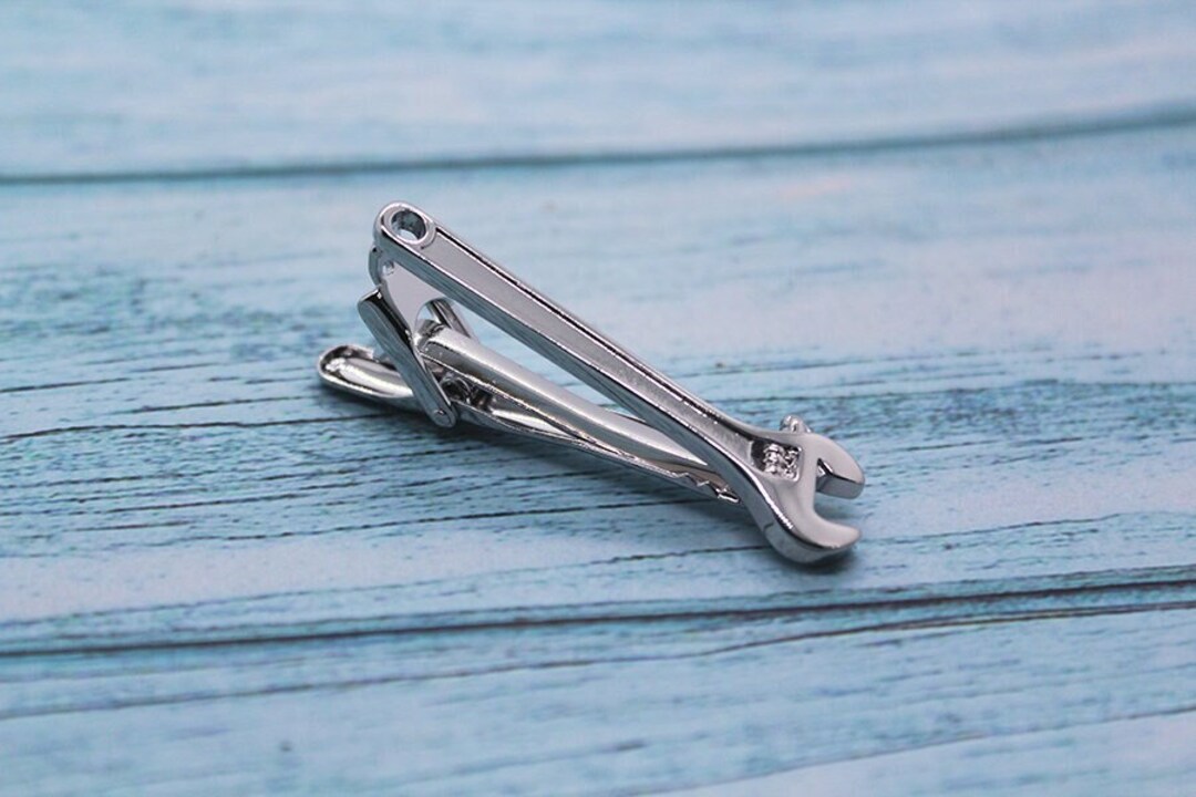 Metal Men's Wrench Spanner Tool Tie Clip Bar With Gift Box - Etsy