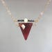 Ruby Necklace, Ruby Triangle Shaped Necklace, Gemstone Bar Necklace ...