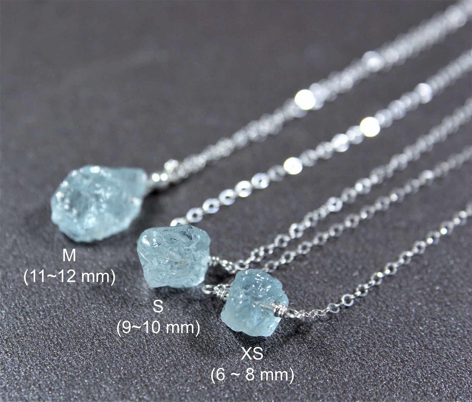 Aquamarine Necklace Raw Aquamarine Necklace Aquamarine - Etsy