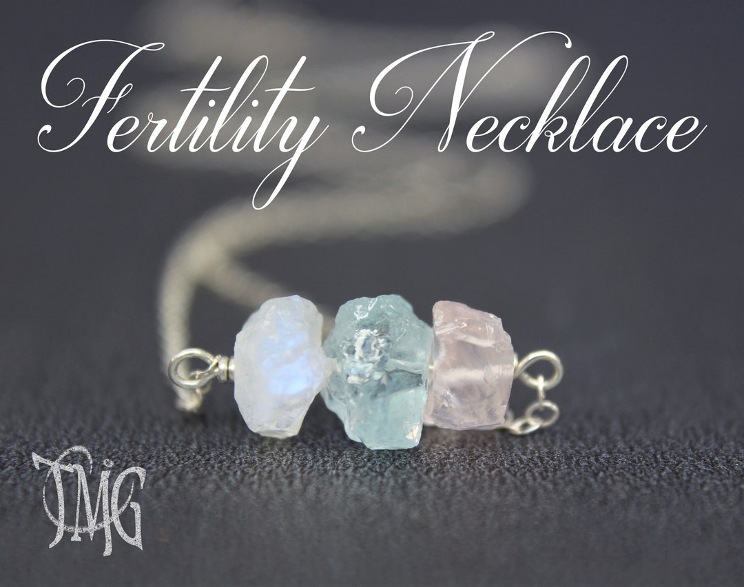 Fertility Necklace, Raw Crystal Necklace, Healing Crystal Necklace ...