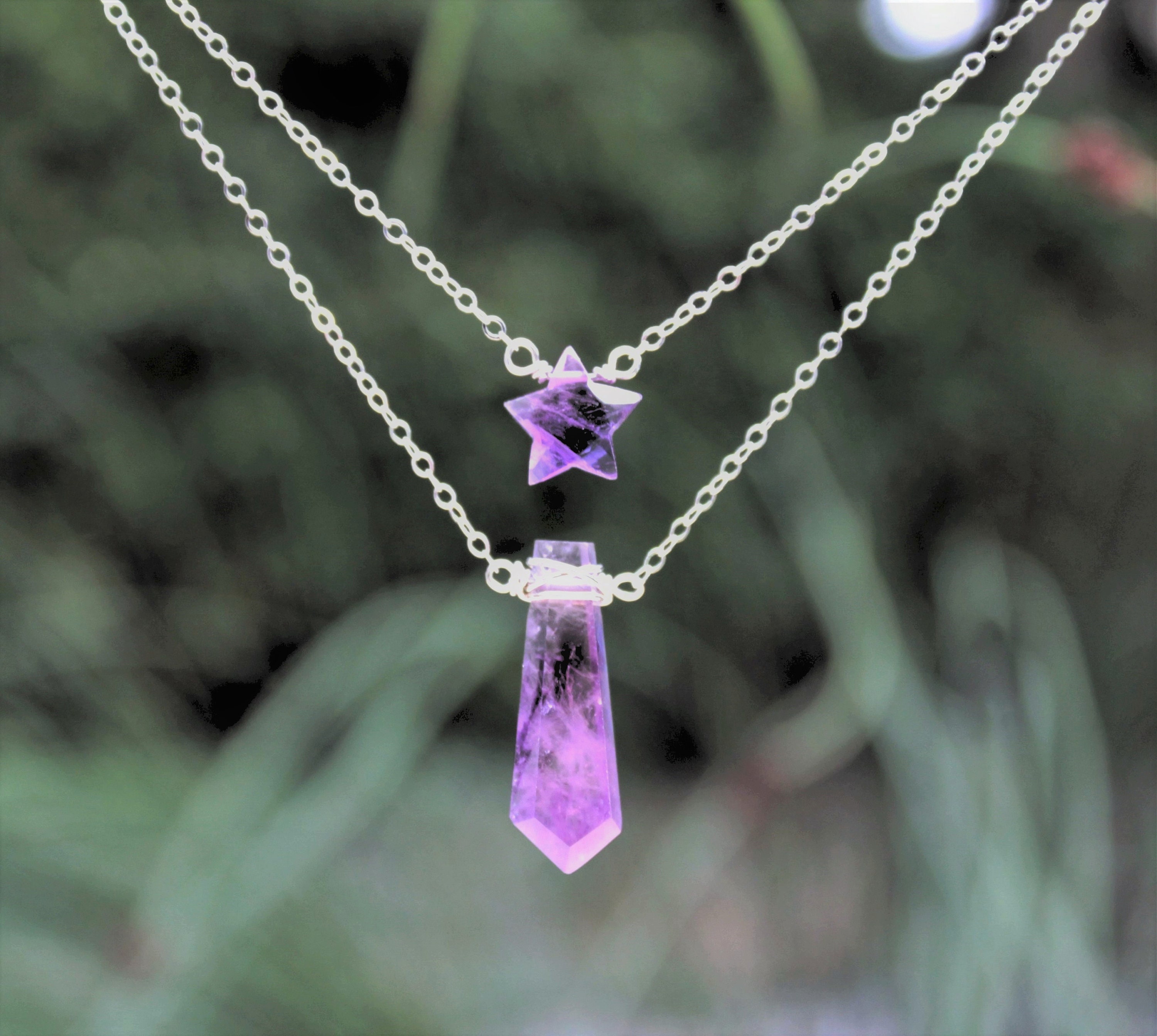 Amethyst Necklace February Birthstone Layered Necklace - Etsy