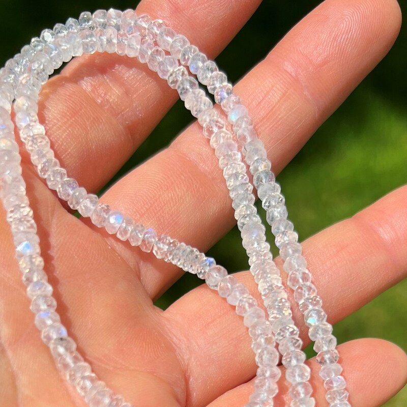 Moonstone Bead Necklace - Etsy