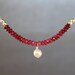 Longido Ruby Necklace With Freshwater Pearl July Birthstone - Etsy