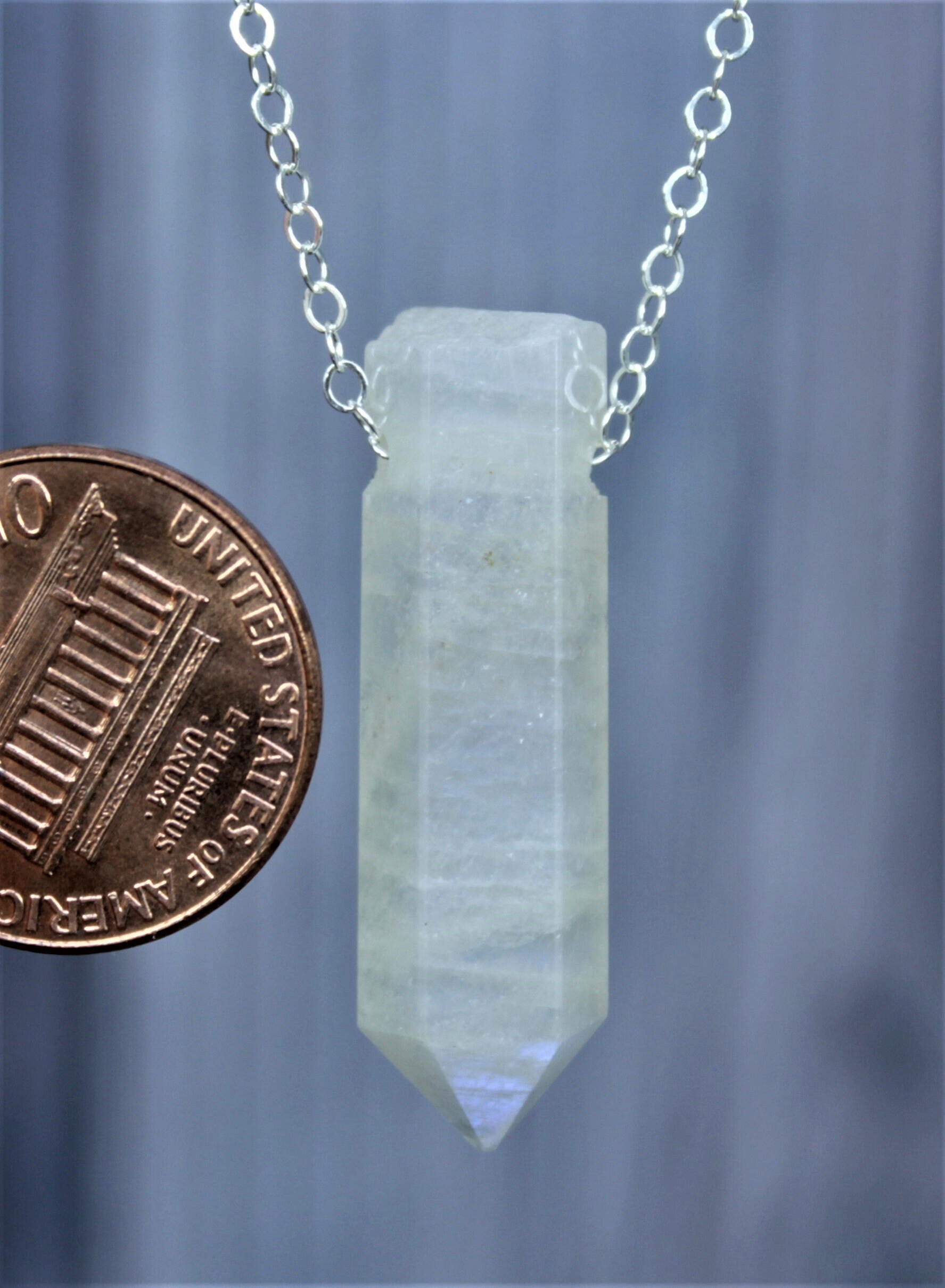 Moonstone Necklace Moonstone Point Necklace June Birthstone | Etsy