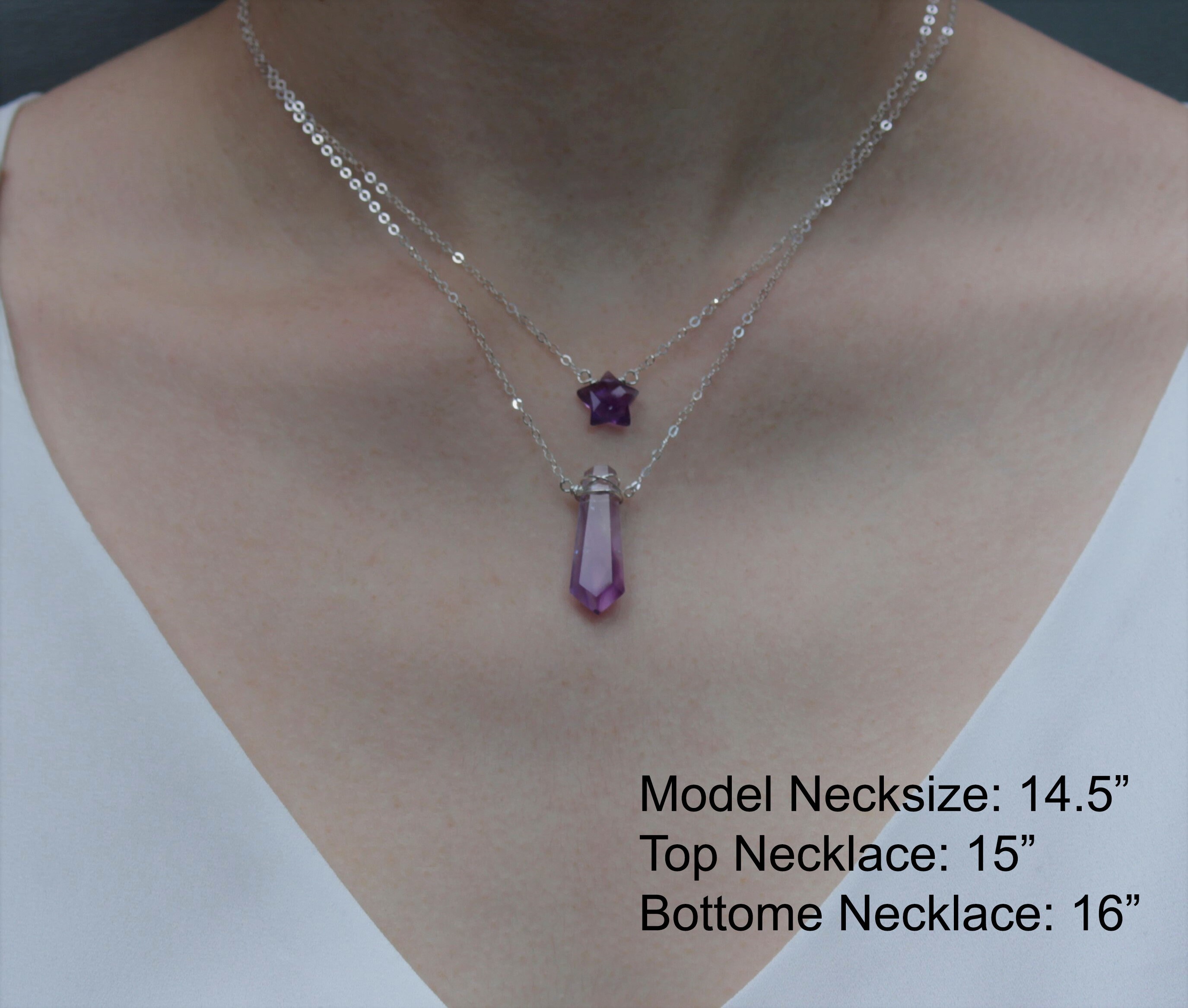 Amethyst Necklace February Birthstone Layered Necklace - Etsy