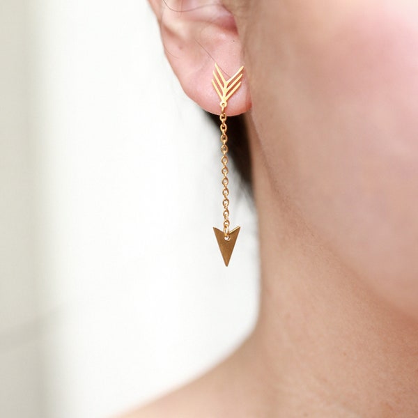 Arrow Earrings - Etsy