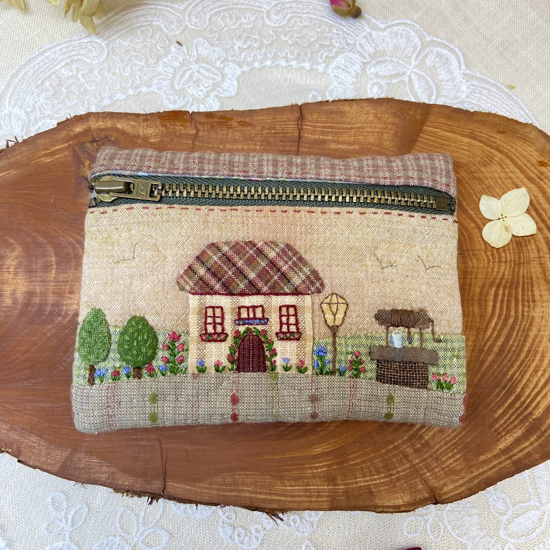 Fabric Card Holder, Quilted Holder, Patchwork Wallet, Quilted Mini ...
