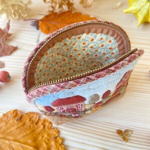 Quilted Cosmetic Bag Japanese Patchwork Purse, Small Fabric Cosmetic Bag, Makeup Bag, Patchwork ...