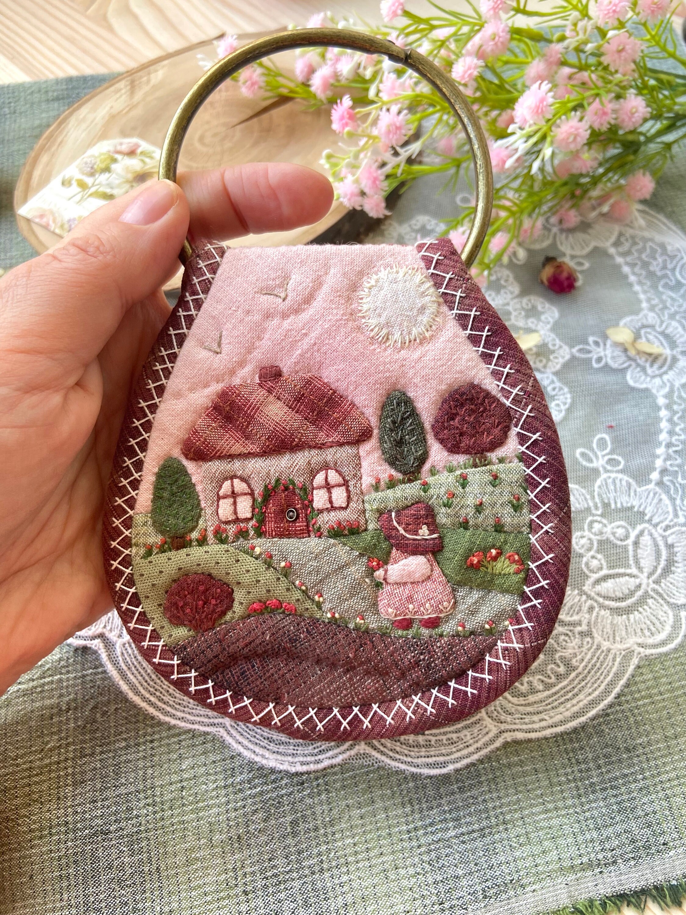 Designer Key Holder, Patchwork Fabric Key Holder, Key Organizer ...