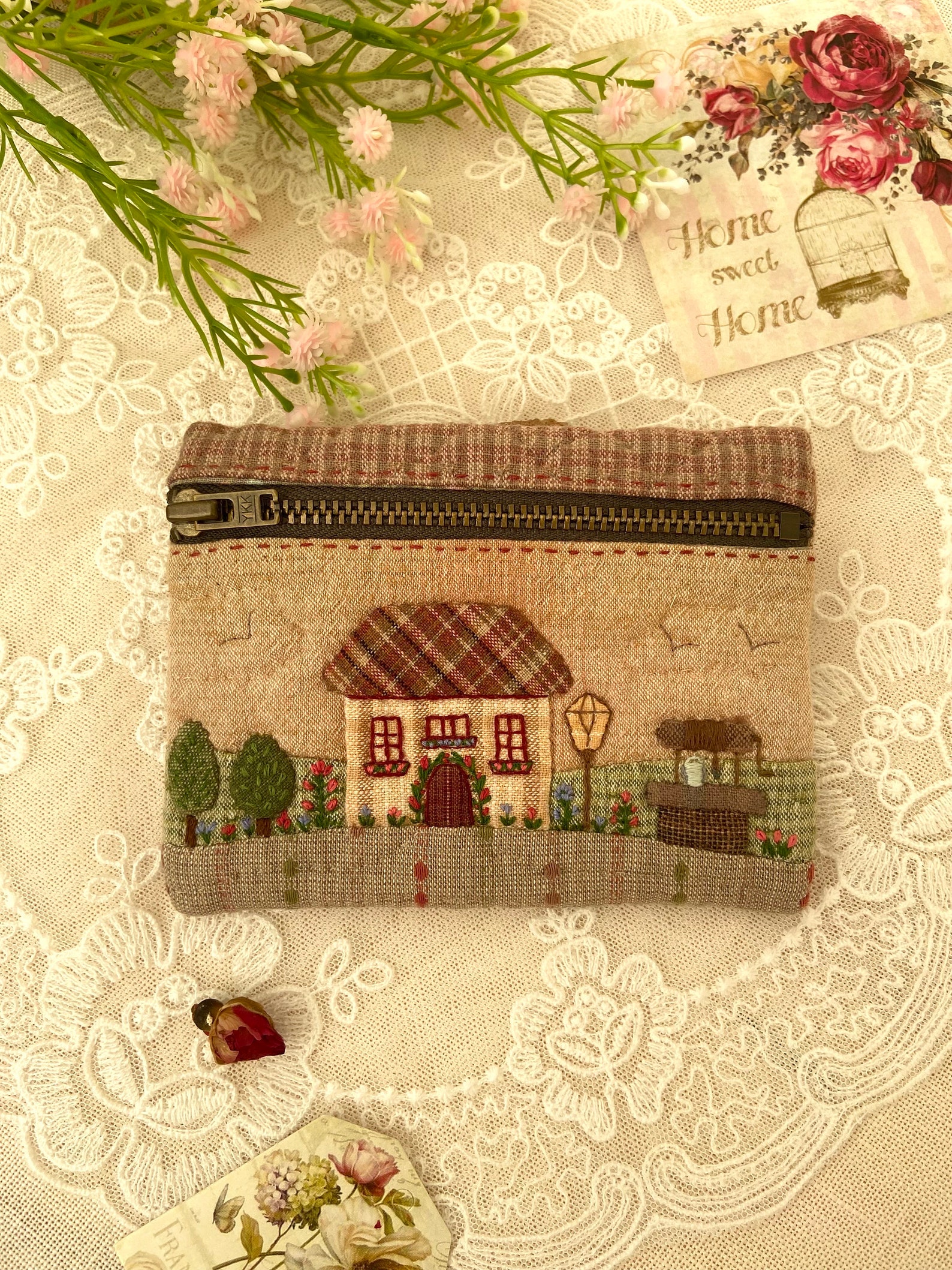 Fabric Card Holder, Quilted Holder, Patchwork Wallet, Quilted Mini ...