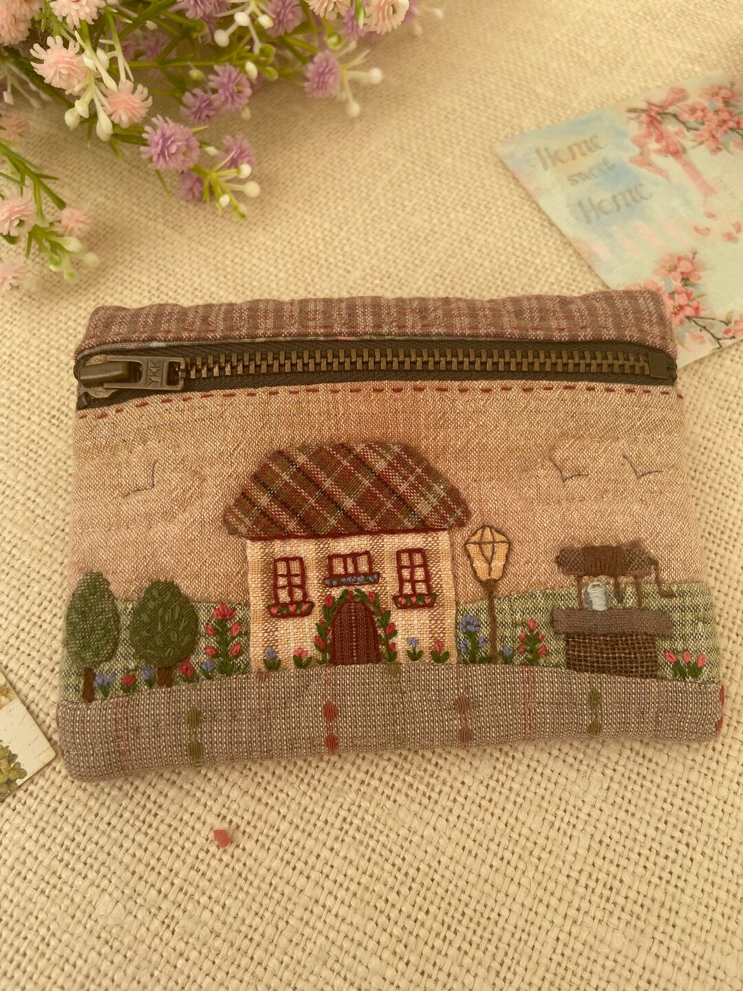 Fabric Card Holder, Quilted Holder, Patchwork Wallet, Quilted Mini ...