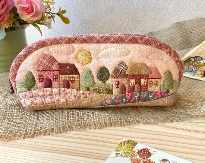 Patchwork Quilting Pencil Case, Cosmetic Case, Small Makeup Bag ...
