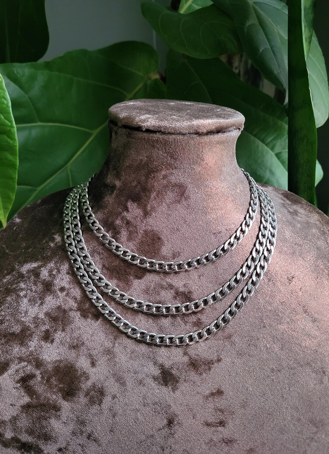 One Chain Minimalist Stainless Steel Curb Chain Necklace 10x7mm Link ...