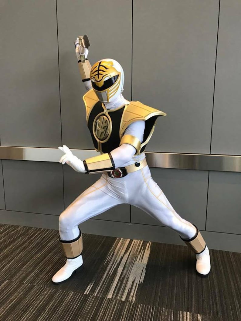 WHITE RANGER bodysuit / mens boys cosplay costume | Etsy