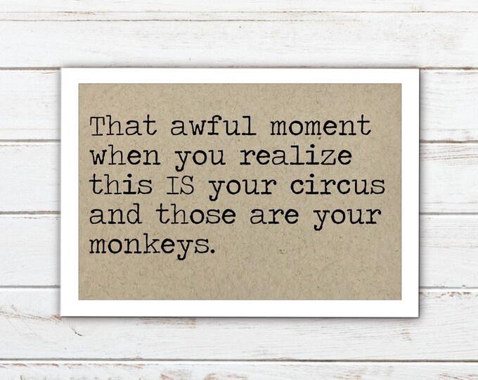Those Are Your Monkeys Funny Magnet, Refrigerator Decor, Coworker Gift ...