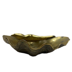 Decorative Crafts Inc. Large Brass Clam Dish - Etsy