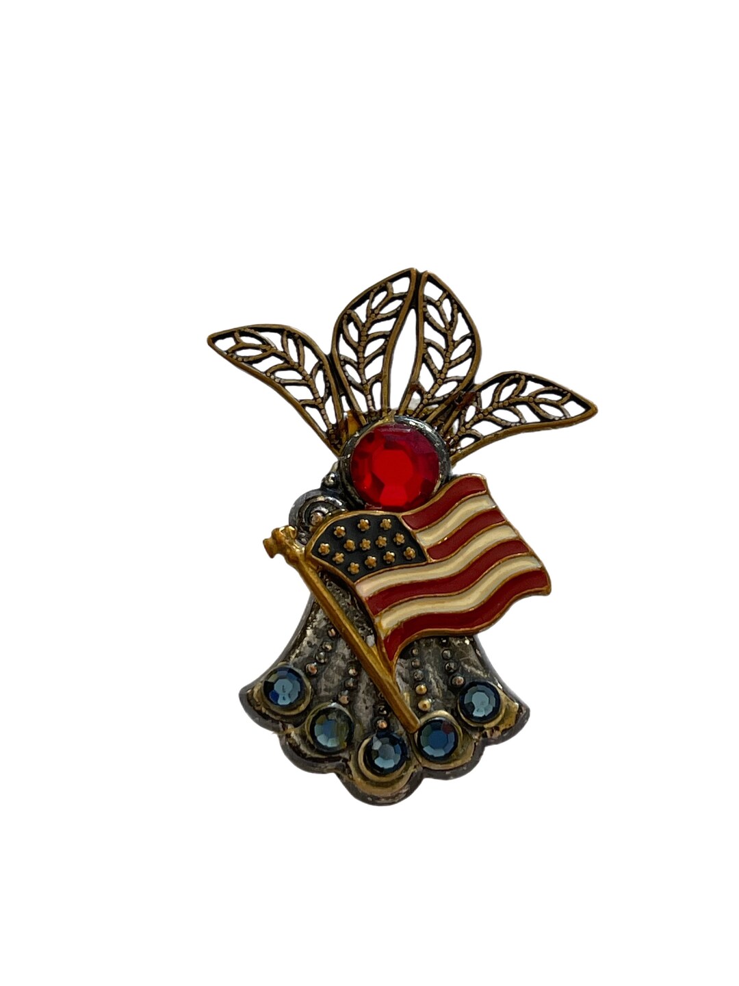 Antique American Flag Brooch - Etsy