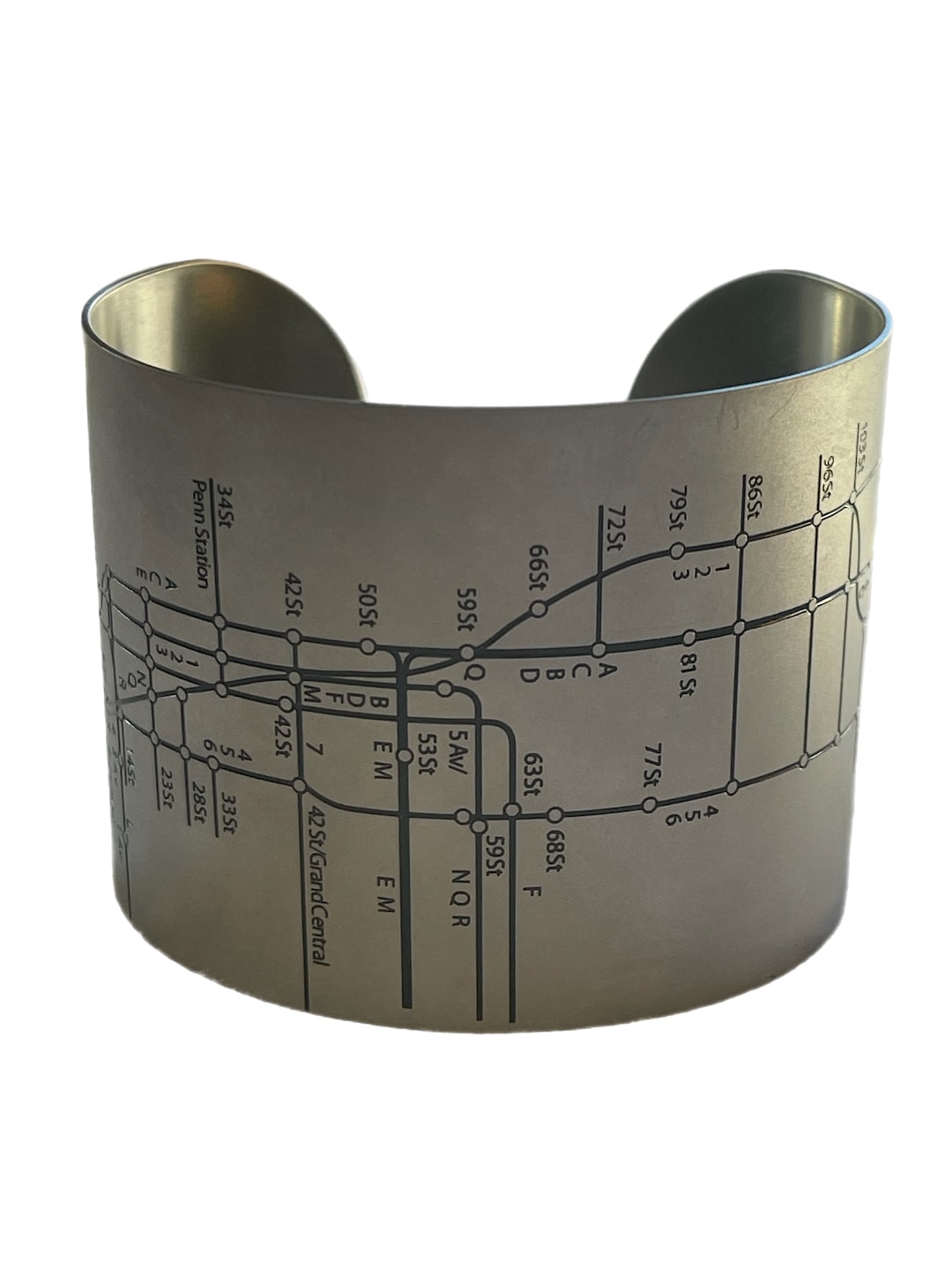 Design Hype Inc. NYC Metro Metal Cuff Bracelet, Industrial Cuff - Etsy