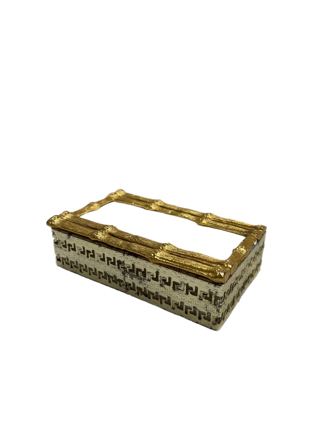 Small Gold Ormolu Bamboo Tissue Holder - Etsy