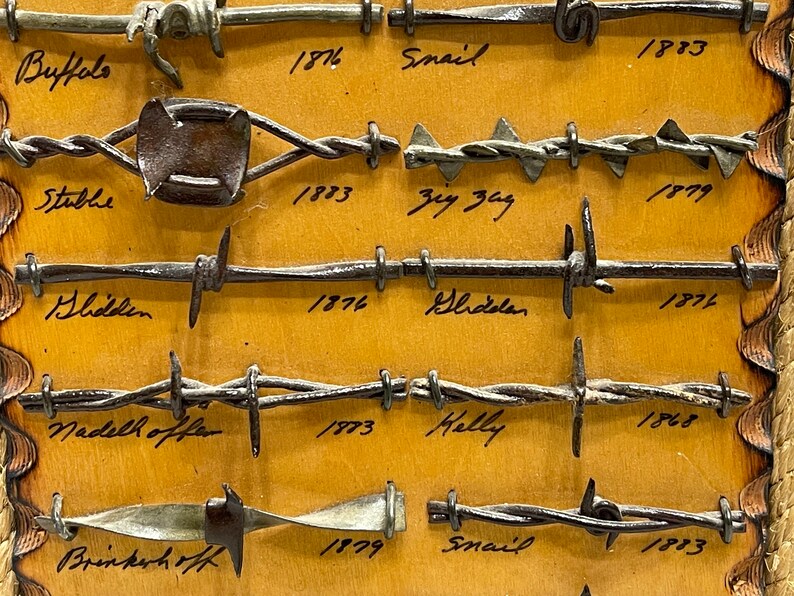 1990s Antique Barbwire 21 Cuts Wood and Rope Plaque - Etsy