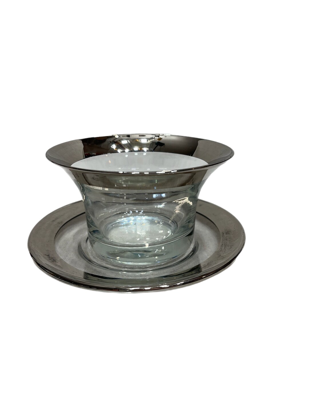 Handmade West Virginia Glass Bowl and Plate Set - Etsy