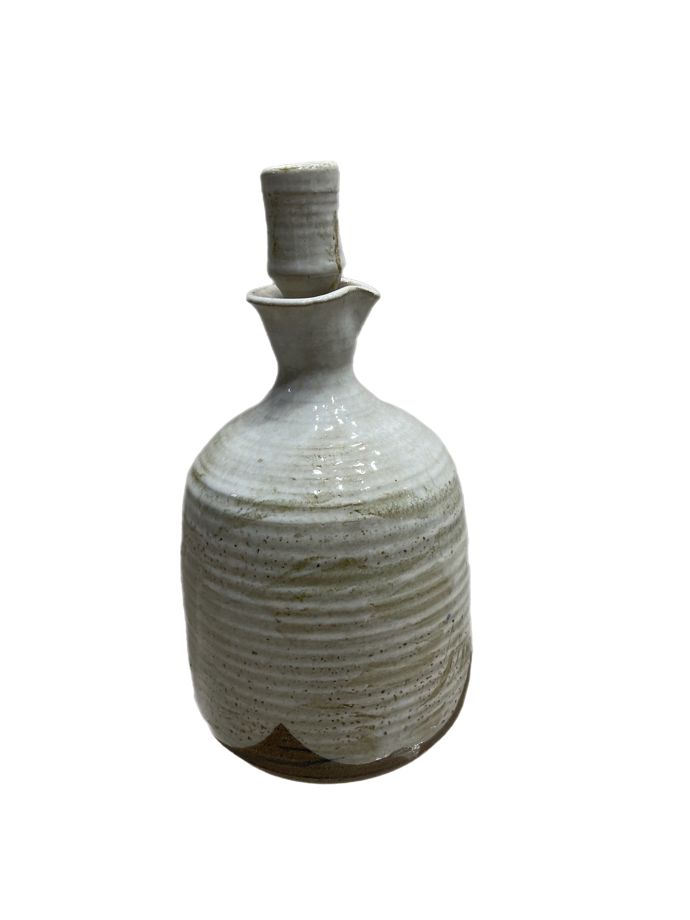 Cream Glaze Pottery Decanter - Etsy