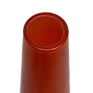 Orange Vase With Clear Stem Base - Etsy