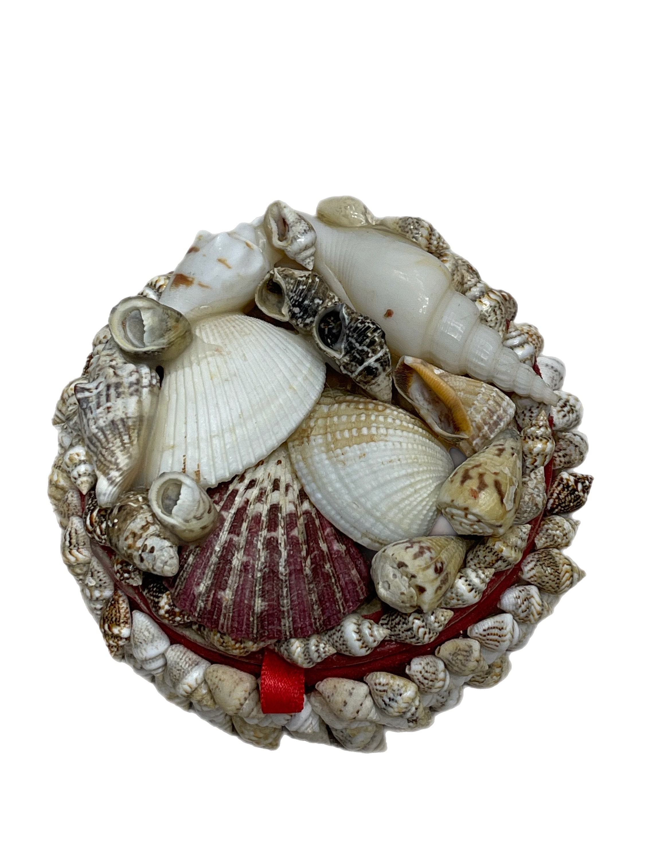 Antique Made in the Philippines Round Seashell Souvenir Box - Etsy