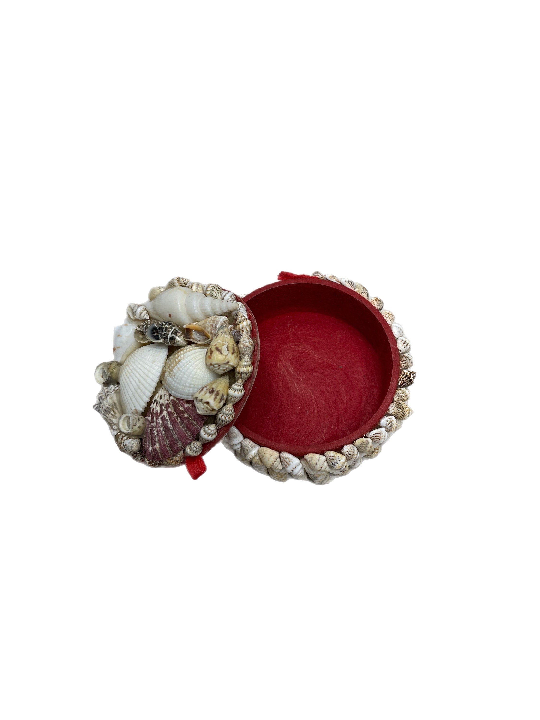 Antique Made in the Philippines Round Seashell Souvenir Box - Etsy