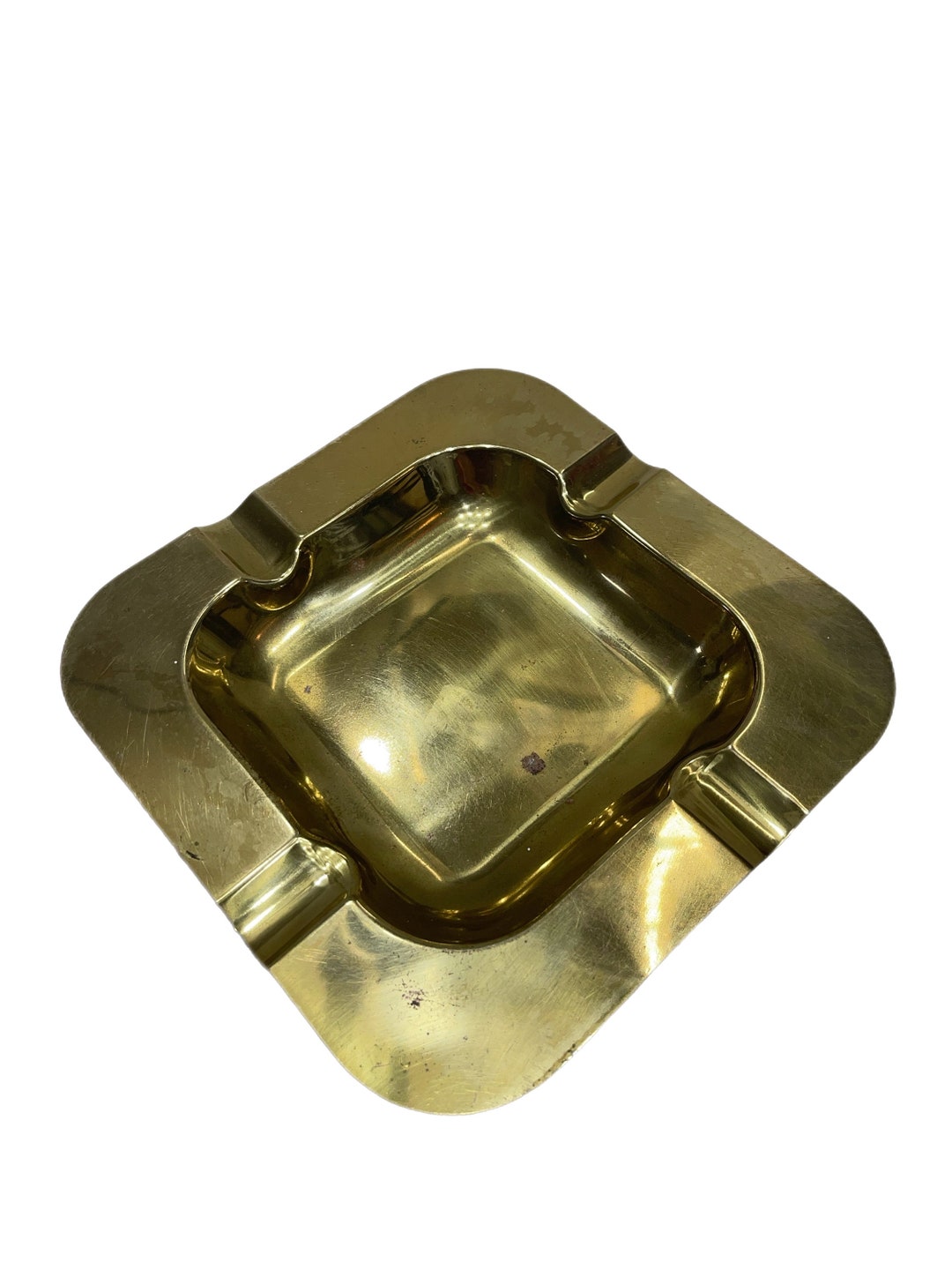Holland Brass Square Flat Ashtray - Etsy
